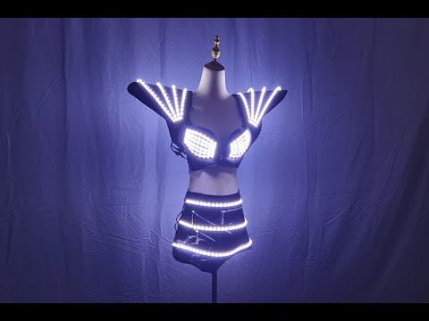 LED Clothing Lady Clothes Hot Fashion Glowing Women Bra Shorts Alice ...