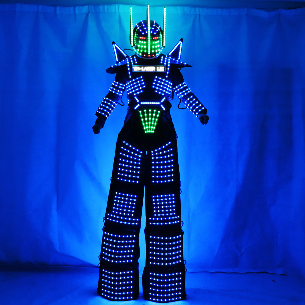 Trajes de luz LED Ropa de robot Zancos LED Disfraz de caminante Trajes ...
